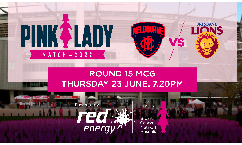 BCNA Pink Sports Day - News - Pink Lady Match - Melbourne V Brisbane ...