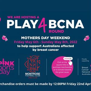 BCNA Pink Sports Day - Montrose Football Netball Club Pink Sports Day